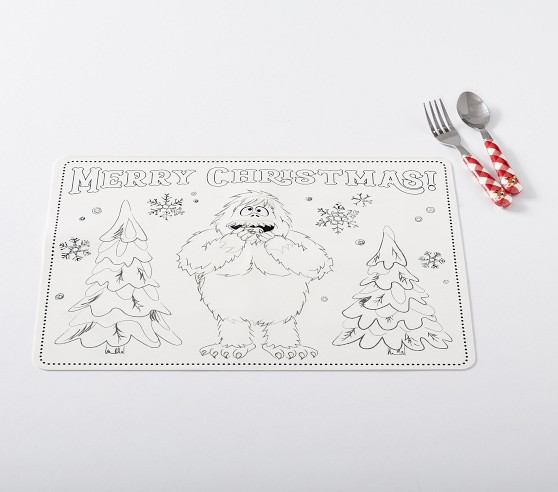 Rudolph® Silicone Coloring Placemats, Set of 2 | Pottery Barn Kids