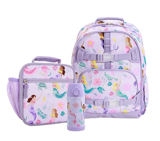 Mackenzie Lavender Mermaids Backpack & Lunch Bundle, Set of 3 | Pottery ...