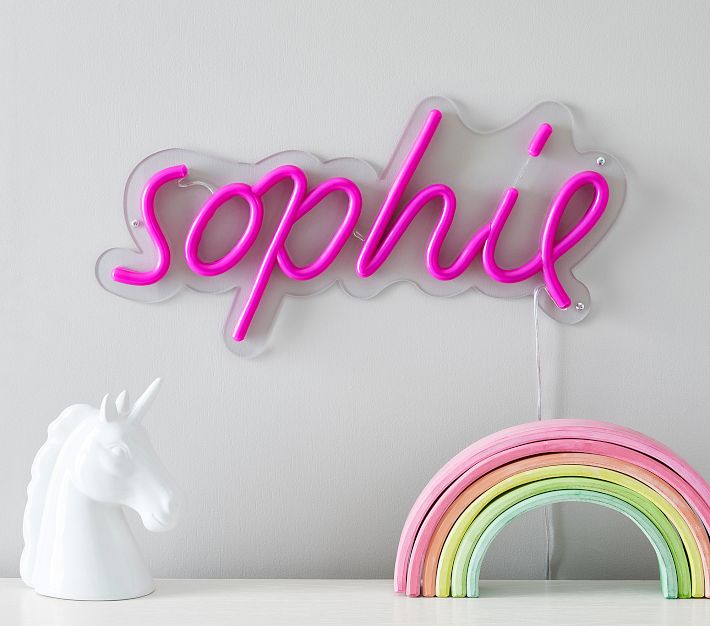 Brite Lite Tribe Personalized Flow Neon LED Wall Light | Pottery Barn Kids