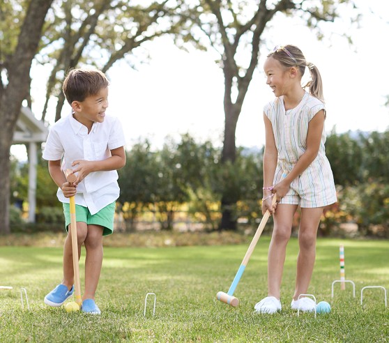 Rainbow Croquet Game Set | Pottery Barn Kids