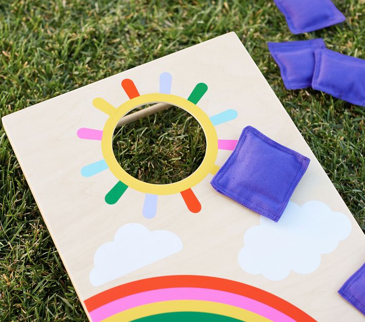 Rainbow Sun Cornhole Game Set | Pottery Barn Kids