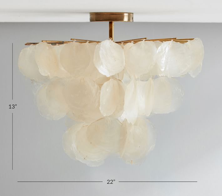 Large Capiz Flush Mount | Pottery Barn Kids