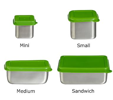 Spencer Stainless Steel Green Containers | Food Storage | Pottery Barn Kids