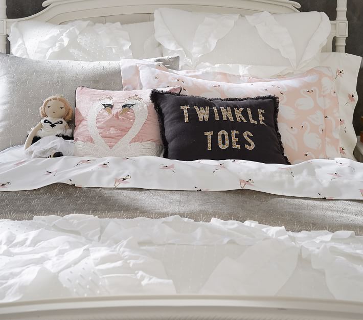 The Emily & Meritt Organic Swan Kids' Duvet Cover | Pottery Barn Kids