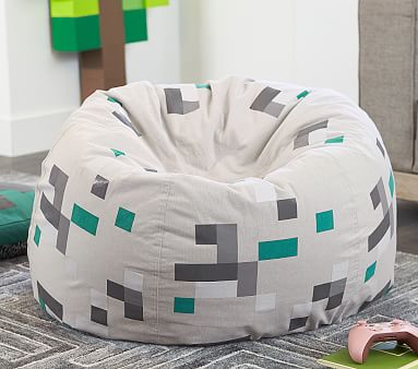 Minecraft Pixel Anywhere Beanbag™ | Kids Bean Bag Chair | Pottery Barn Kids