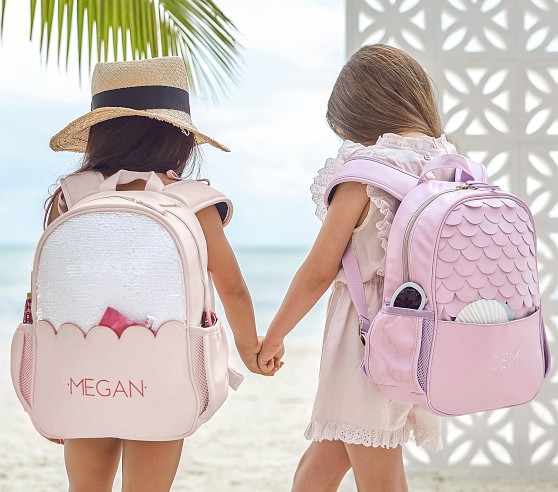 The Emily & Meritt Lavender Scallop Girls Backpack | Pottery Barn Kids