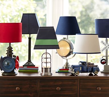 Rugby Stripe Trim Shade | Kids Lamp | Pottery Barn Kids