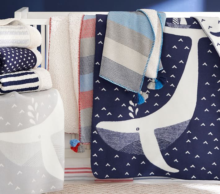 Fuzzy Whale Baby Blanket | Pottery Barn Kids