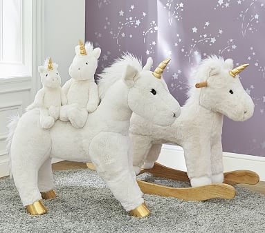 Nursery Unicorn Faux Fur Plush Rocker | Animal Rocker | Pottery Barn Kids