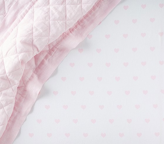 Organic Heart Crib Sheets | Pottery Barn Kids