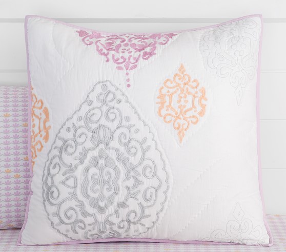 Cassandra Embroidered Metallic Kids' Comforter Set | Pottery Barn Kids