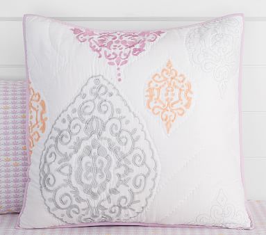 Cassandra Embroidered Metallic Kids' Comforter Set | Pottery Barn Kids
