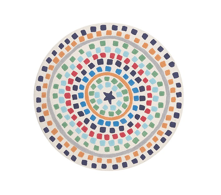 Star Dot Round Rug | Patterned Rugs | Pottery Barn Kids