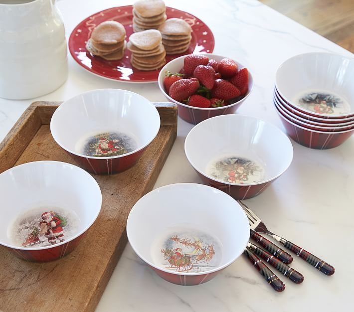 Classic Holiday Kids Bowls | Pottery Barn Kids