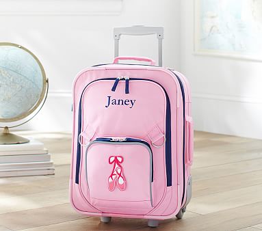 Fairfax Solid Pink Kids Luggage | Pottery Barn Kids