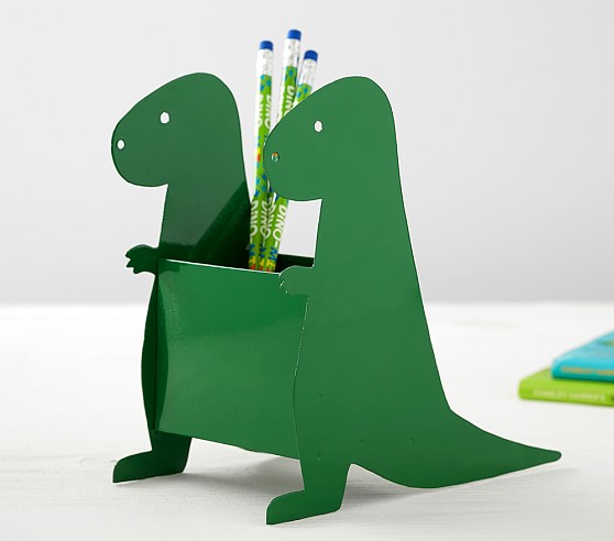Green Dinosaur Pencil Holder | Kids Room Decor | Pottery Barn Kids
