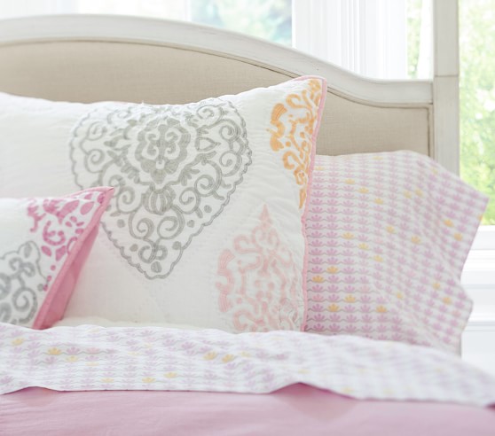 Cassandra Embroidered Metallic Kids' Comforter Set | Pottery Barn Kids