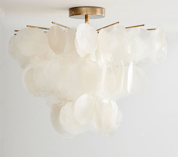 Large Capiz Flush Mount | Pottery Barn Kids
