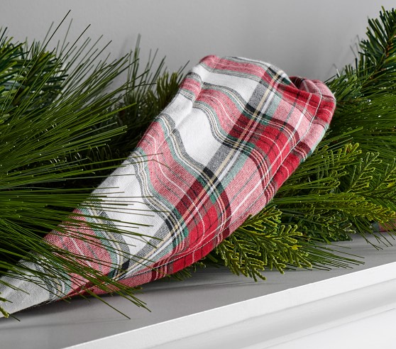 Classic Plaid Fabric Christmas Tree Christmas Garland | Pottery Barn Kids