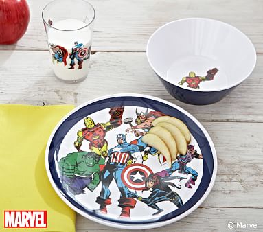 Marvel Heroes Kids Dinnerware Gift Set | Pottery Barn Kids