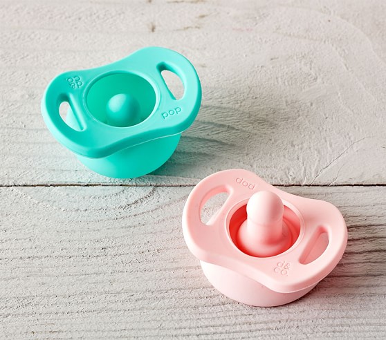 Doddle & Co. Pop Silicone Pacifier Twin Pack | Teething Toys | Pottery ...