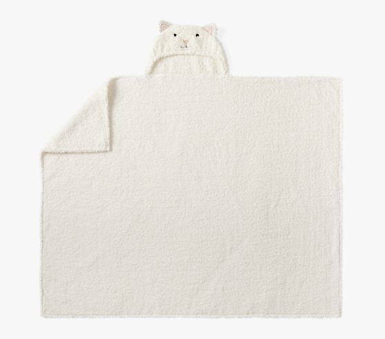 Kitty Hooded Sherpa Critter Blanket | Pottery Barn Kids
