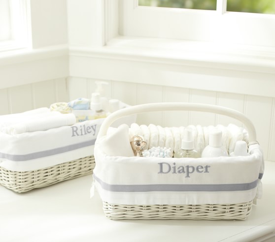 Gray Harper Changing Table Organizer Liners | Pottery Barn Kids