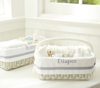 Gray Harper Changing Table Organizer Liners | Pottery Barn Kids
