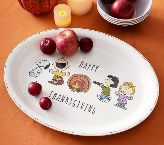 Peanuts® Thanksgiving Platter | Kids Table Decor | Pottery Barn Kids