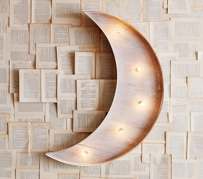 Marquee Light Up Moon | Kids Wall Lights | Pottery Barn Kids
