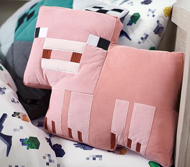 Minecraft Pig Kids' Pillow | Pottery Barn Kids