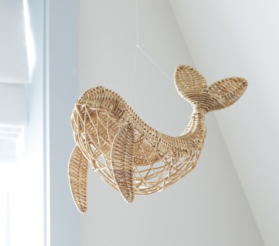 Rattan Whale Mobile | Pottery Barn Kids
