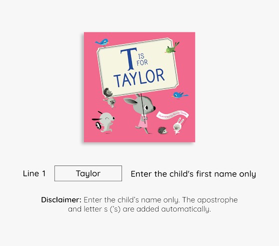 M is For Me Personalized Book, Pink Cover | Kids Books | Pottery Barn Kids