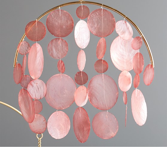 Pink Capiz Circle Baby Mobile | Pottery Barn Kids