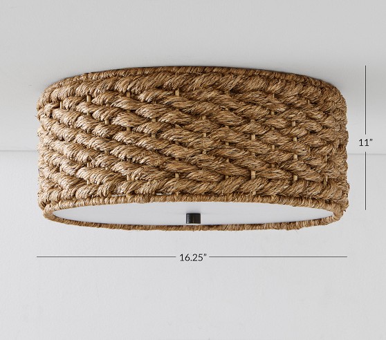 Rope Weave Semi-Flush Mount | Pottery Barn Kids