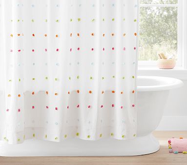 Tufted Dot Shower Curtain | Pottery Barn Kids