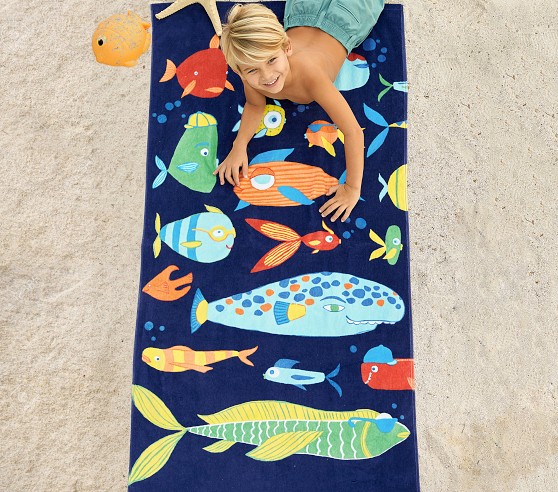 Fish Kids Beach Towel | Pottery Barn Kids