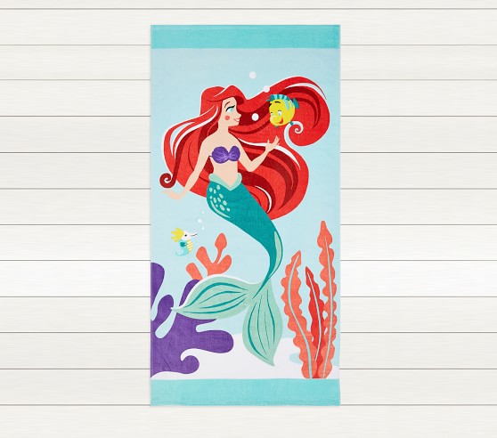 Disney Princess Ariel Kid Beach Towel | Pottery Barn Kids
