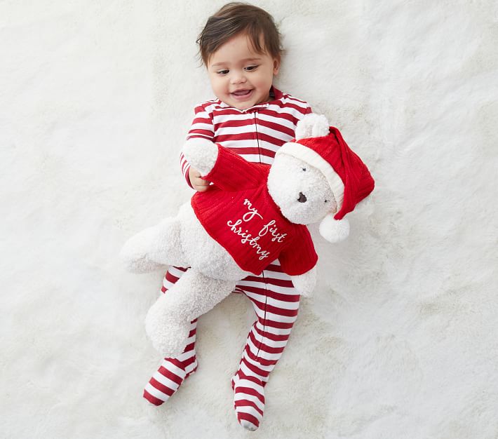 My First Christmas Santa Bear Plush | Pottery Barn Kids
