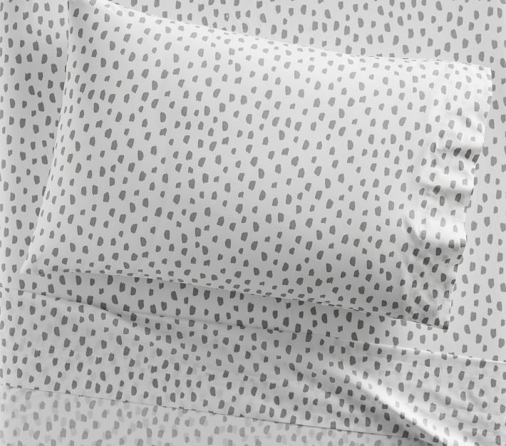 Organic Brushstroke Dot Kids Sheet | Modern Kids Bedding | Pottery Barn ...