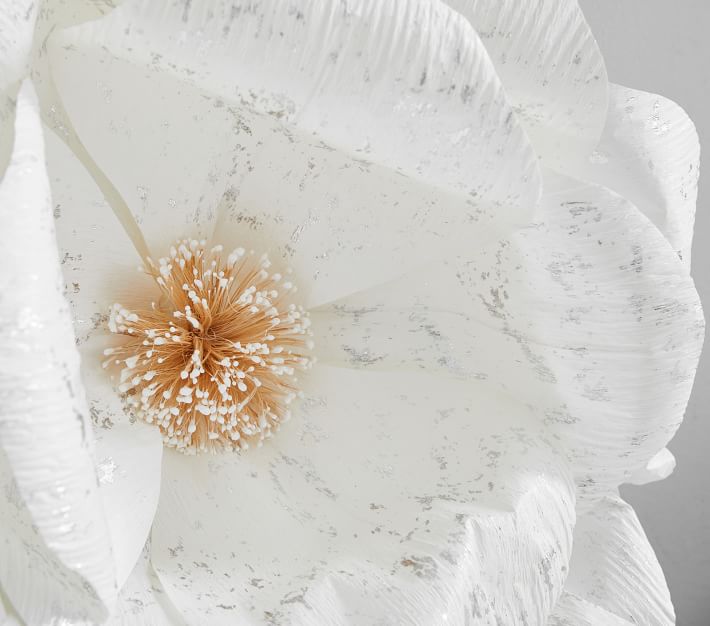 Silver Metallic Paper Flowers | Pottery Barn Kids