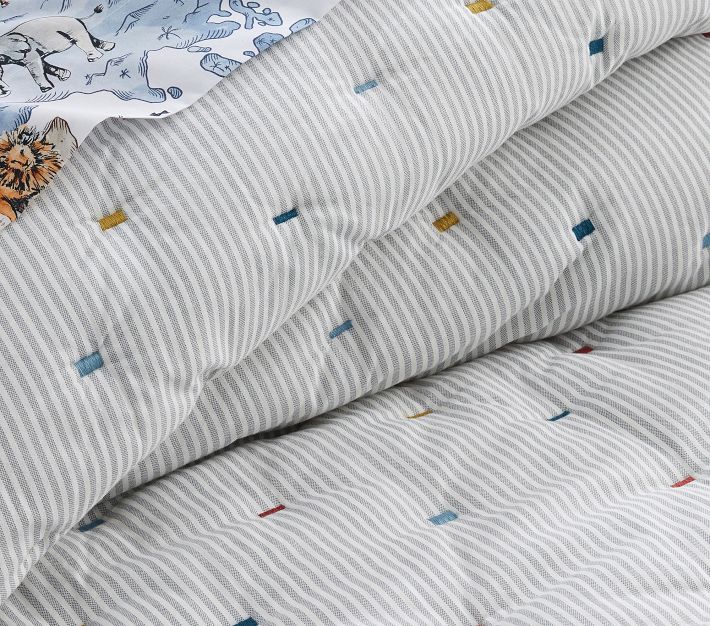 Embroidered Stripe Lightweight Quilt & Shams | Pottery Barn Kids