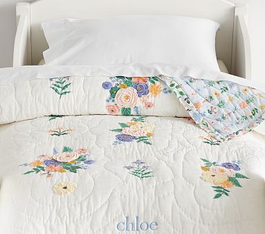 Rifle Paper Co. Garden Party Forest Baby Quilt | Pottery Barn Kids