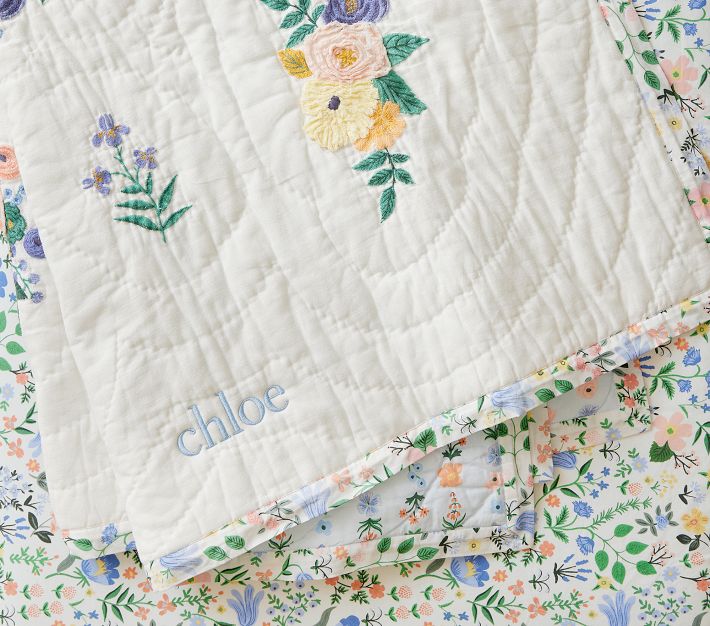 Rifle Paper Co. Garden Party Forest Baby Quilt | Pottery Barn Kids