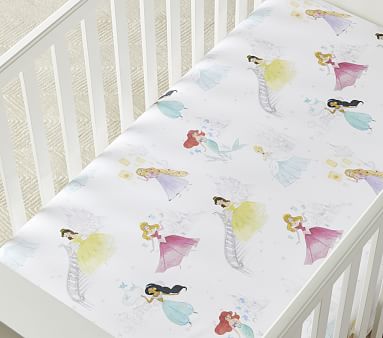 Disney Princess Organic Crib Fitted Sheet | Pottery Barn Kids