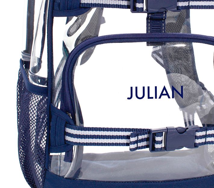Mackenzie Clear With Navy Trim Backpack | Pottery Barn Kids