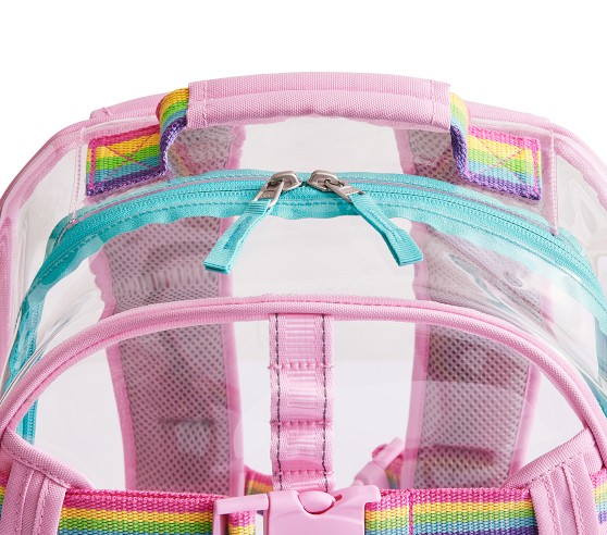 Mackenzie Clear With Pink Trim Backpack | Pottery Barn Kids