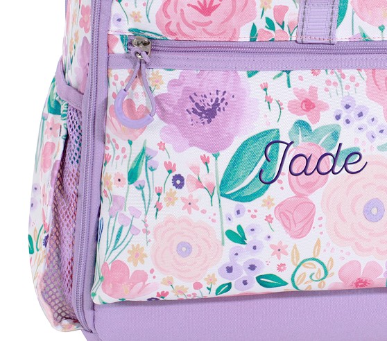 Mackenzie Lavender Floral Blooms Adaptive Backpack | Pottery Barn Kids