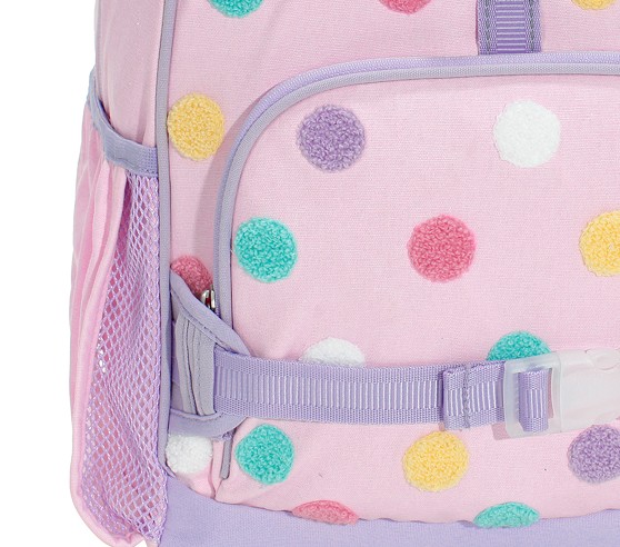 Mackenzie Pink Polka Dots Chenille Backpacks | Pottery Barn Kids