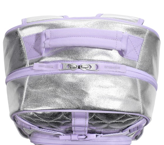 Mackenzie Silver Metallic Hearts Backpacks | Pottery Barn Kids